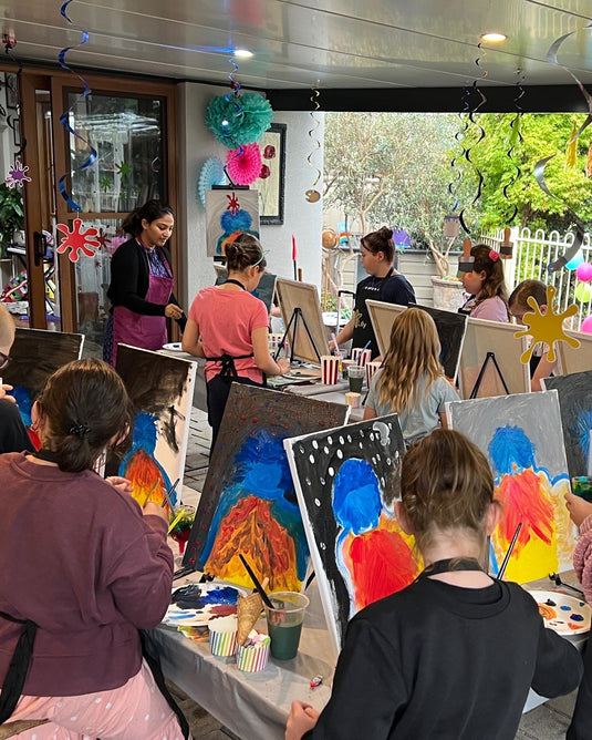 Painting Party for your Kid's Birthday in Canberra – Paint Along